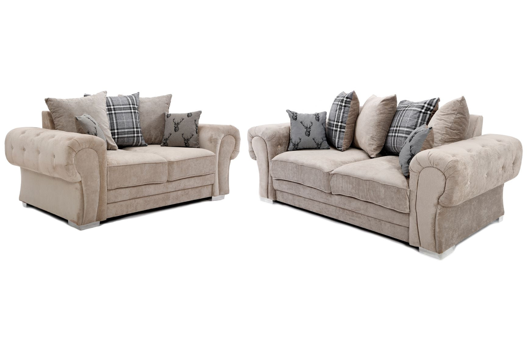 Verona Scatter Back 3+2 Seater Sofa Set Mink – Sofa Bliss